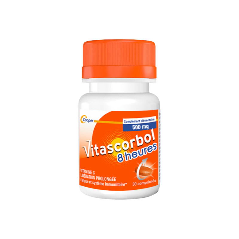 Vitascorbol vitamine C 500mg 8h 30 comprimés